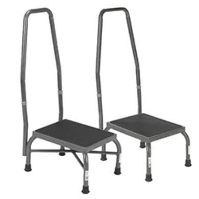 1-step step stool - 13031 - CareAge Medical - with handrail