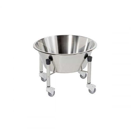 Trolley-mounted surgical basin stand - 60.801057 - Mdose - stainless steel
