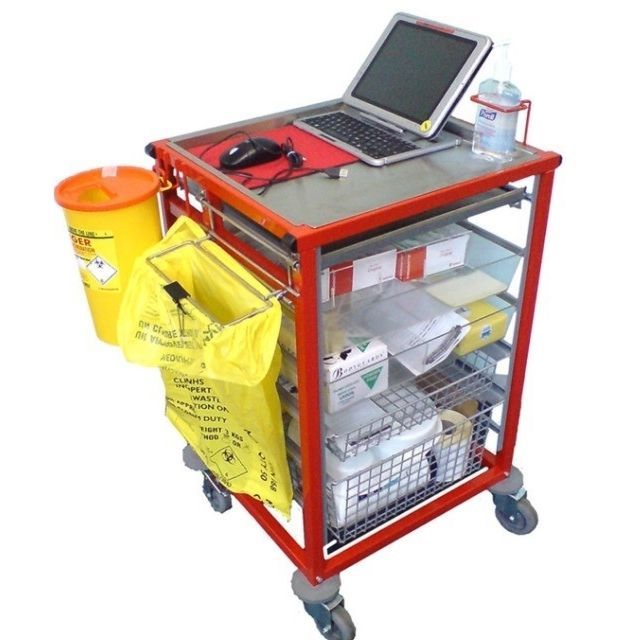 Medical trolley - NPR 3650 - Nuprom - blood donation / stainless steel ...