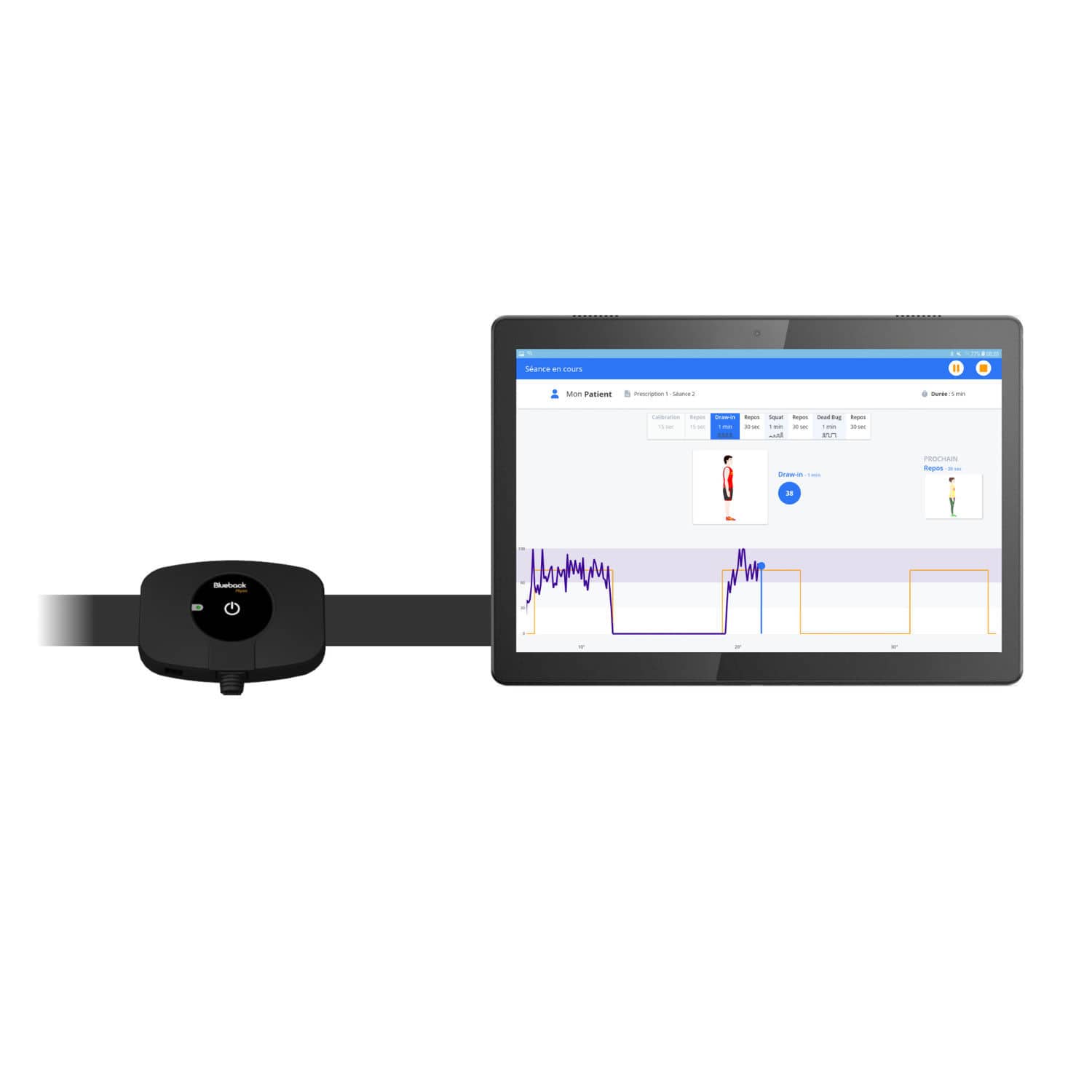 Transverse abdominal muscle activity EMG monitoring system - Blueback ...