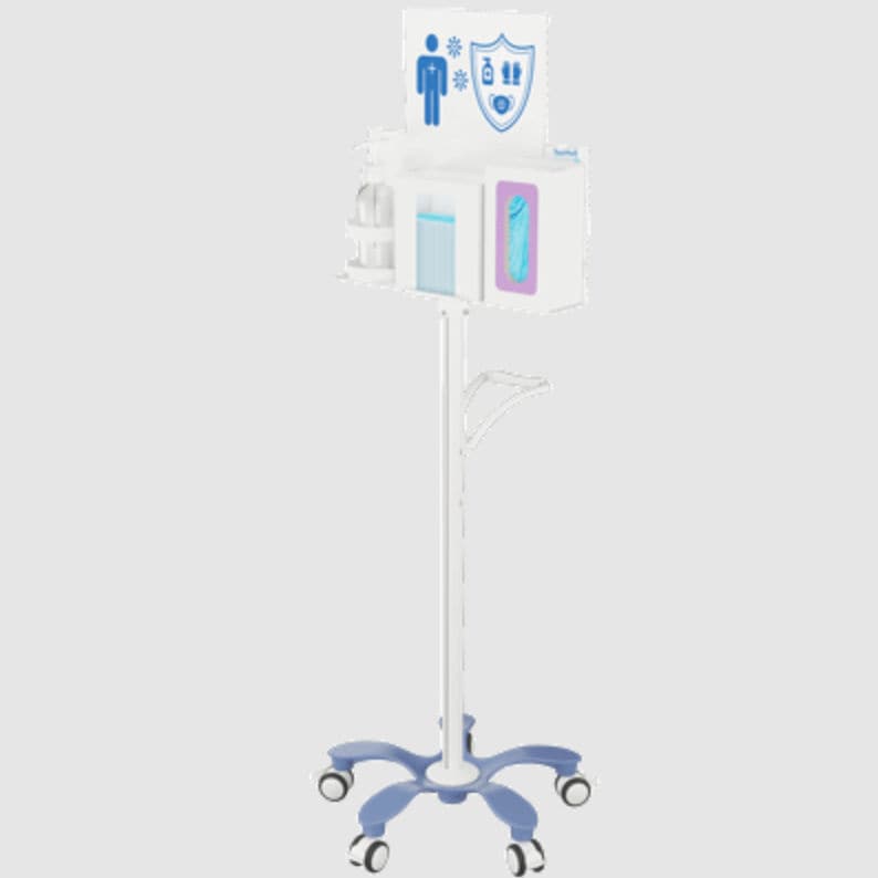 Sanitizing gel dispenser - workFLO® - Touchpoint Medical - glove / mask ...