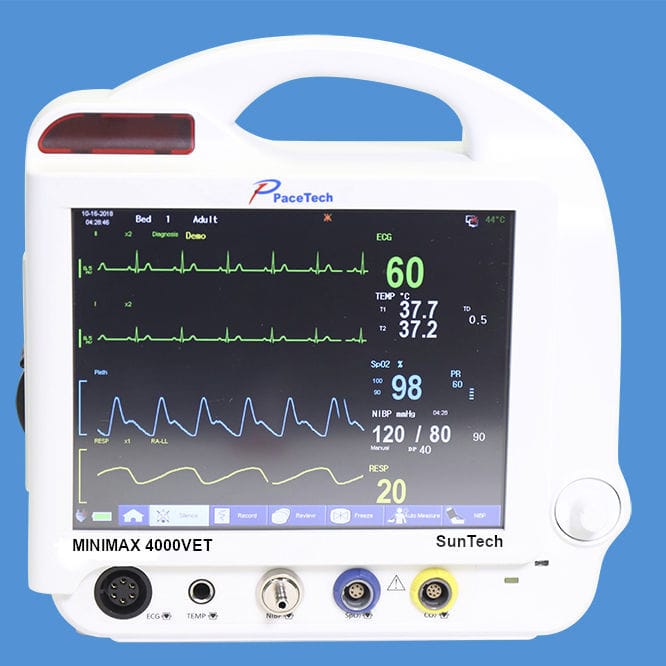 Portable patient monitor - MINIMAX 4000VET - Pace tech Medical - ECG ...