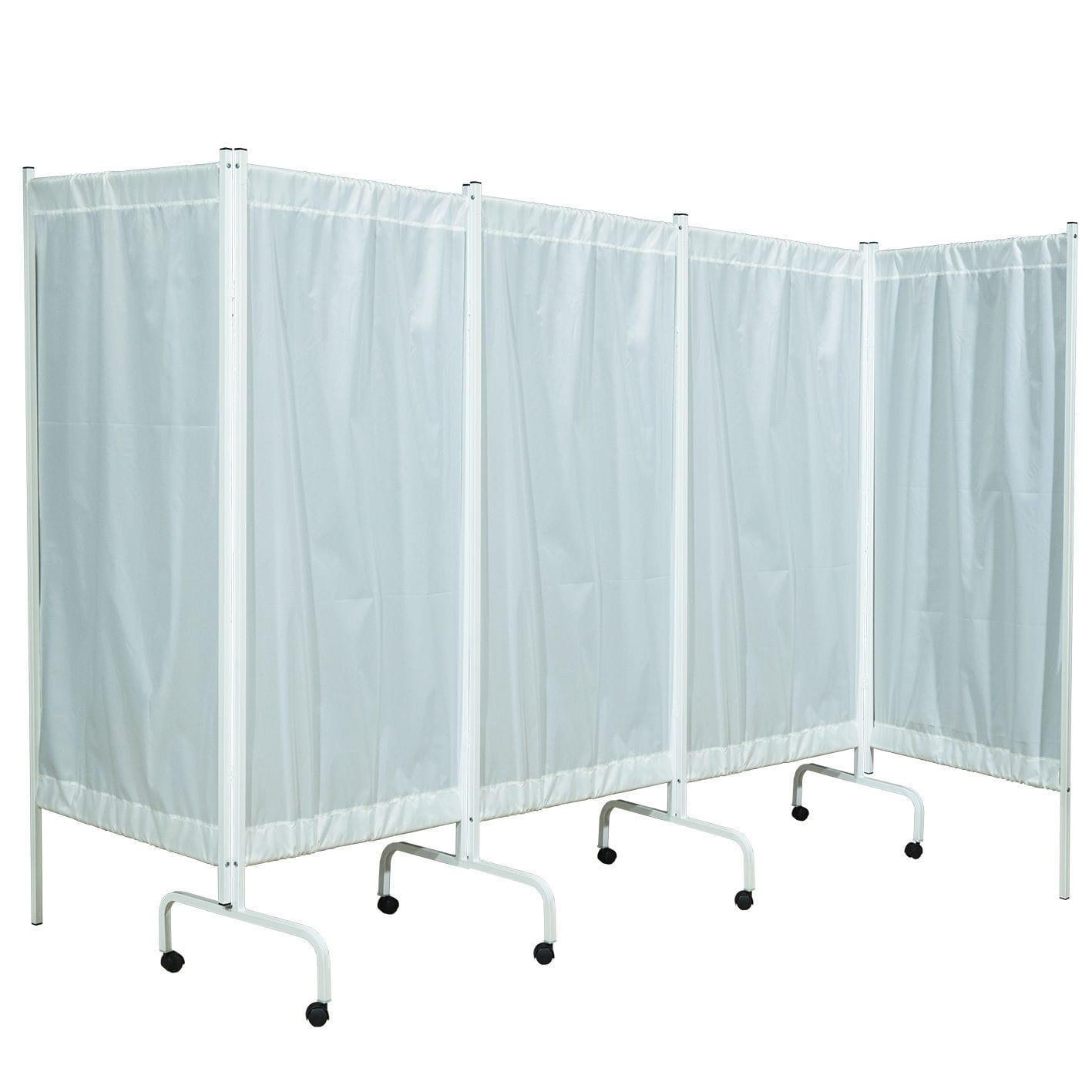 Folding hospital screen - SHP-5 - Zapovit - on casters / 5-panel