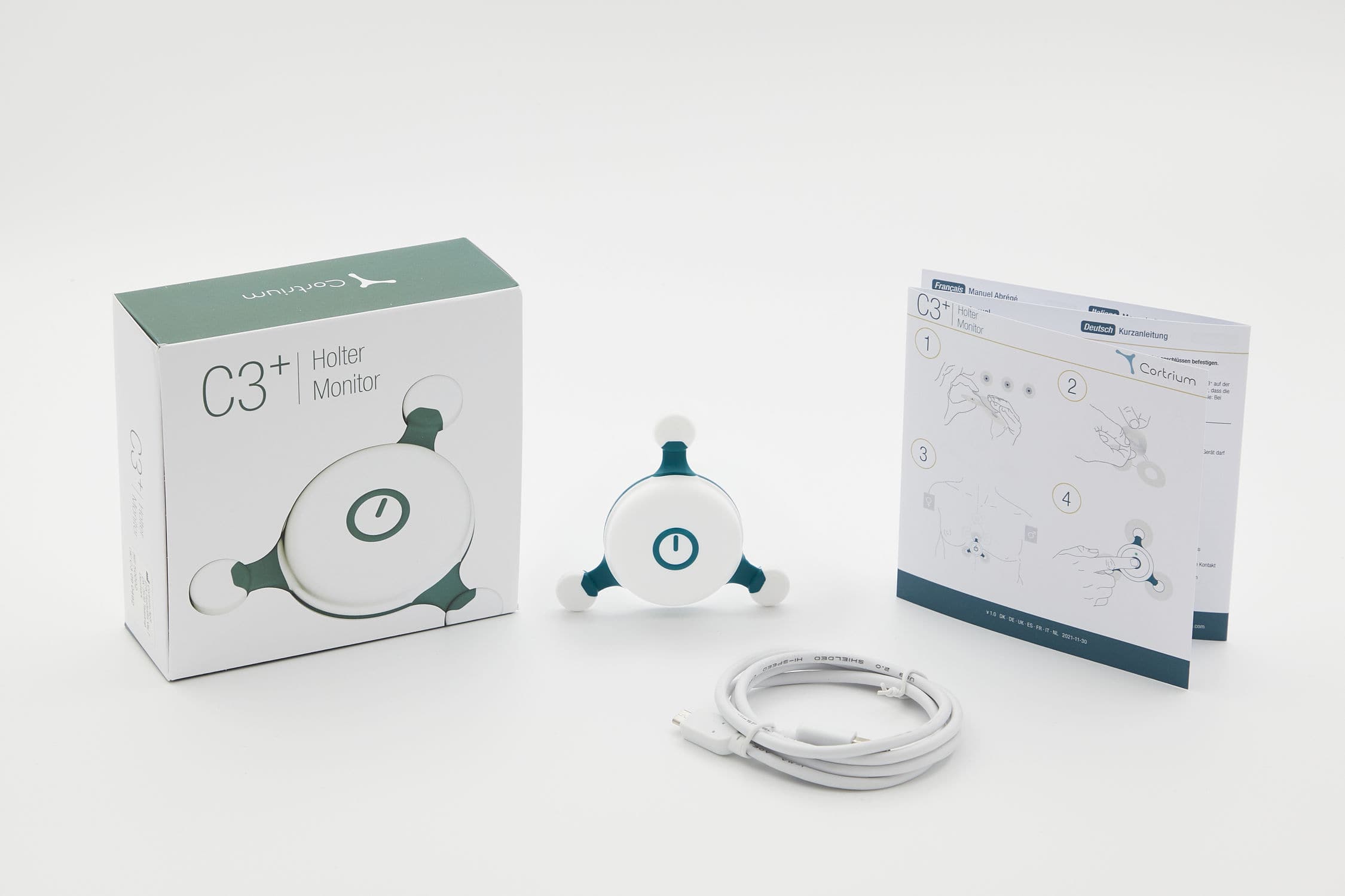 3-channel Holter monitor - C3+ - Cortrium - USB / wireless
