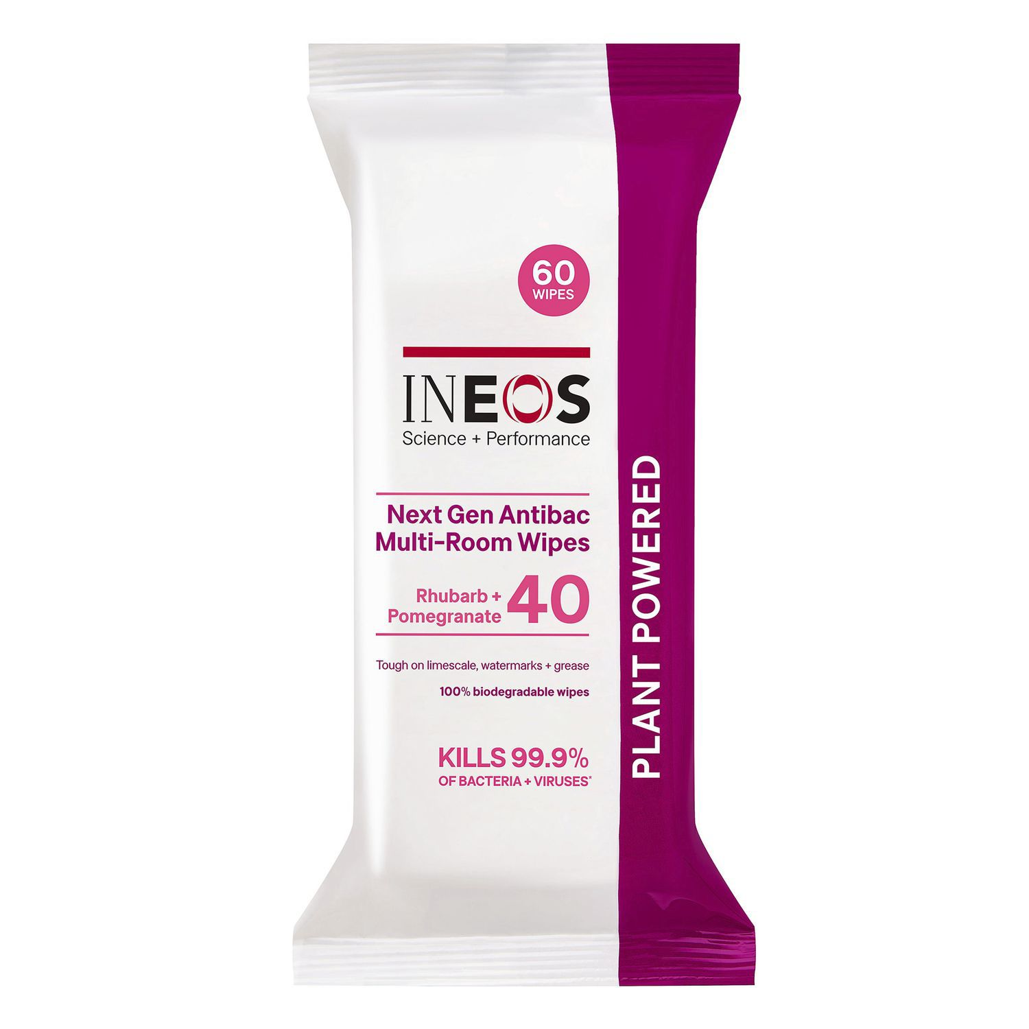 Floors ans surface cleansing wipes - Rhubarb + Pomegranate - INEOS ...