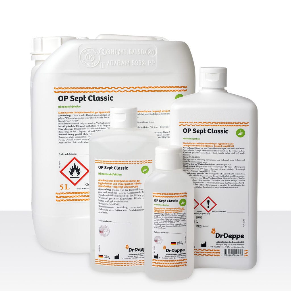500 mL hand sanitizer - OP Sept Classic - Laboratorium Dr. Deppe - 1000 ...