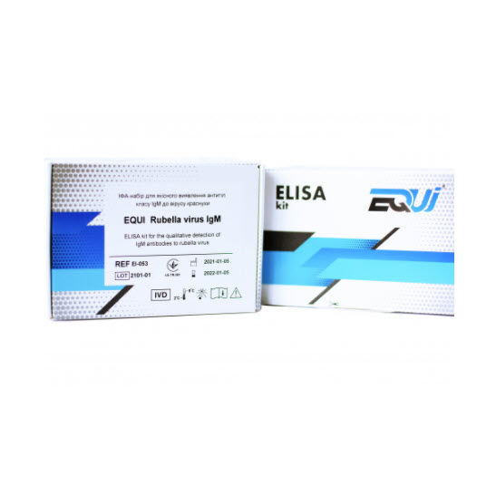 Rubella test kit - EI-053 - Equi - IgM / virus / ELISA