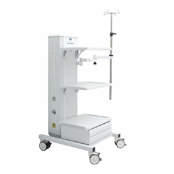 Medical pendant - Jiangsu Fuyou Medical - trolley-mounted / with shelves