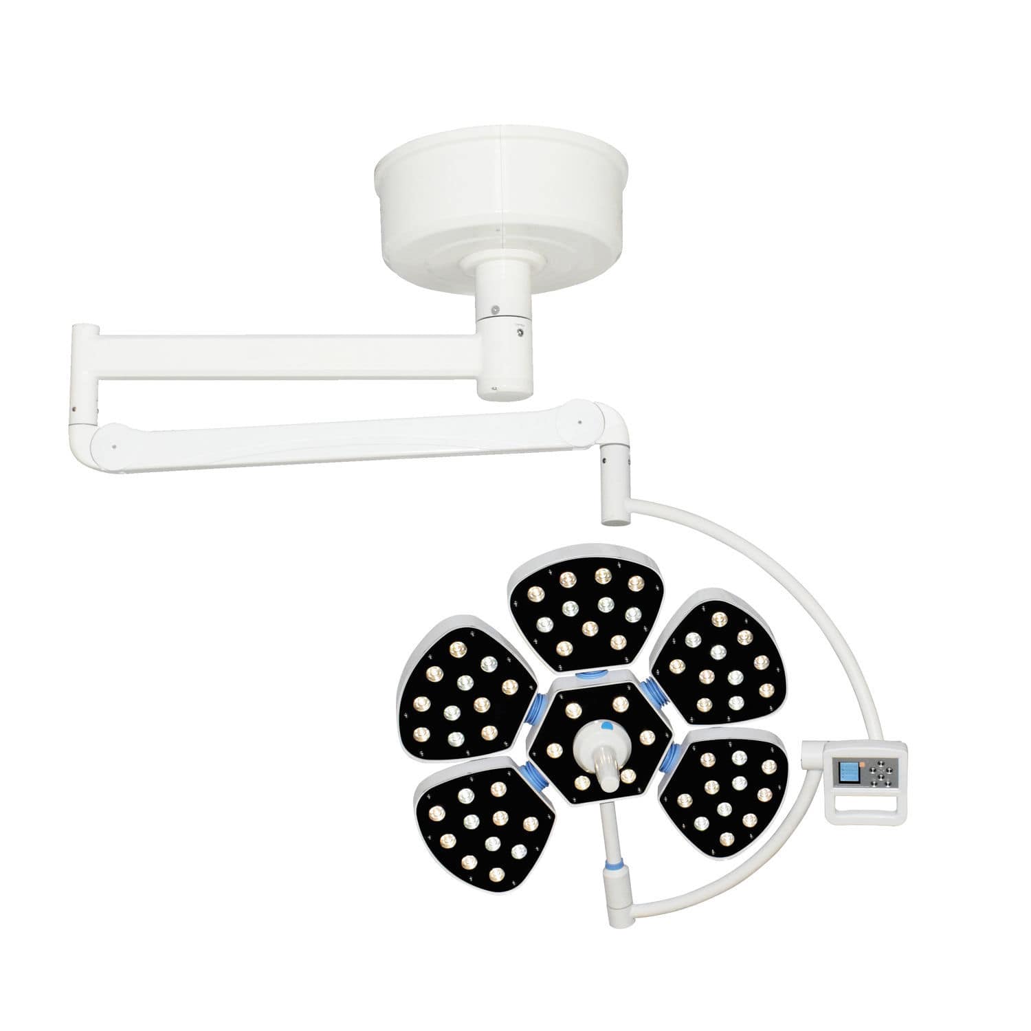 Ceiling-mounted surgical light - FY-D5B - Jiangsu Fuyou Medical - LED / with control panel