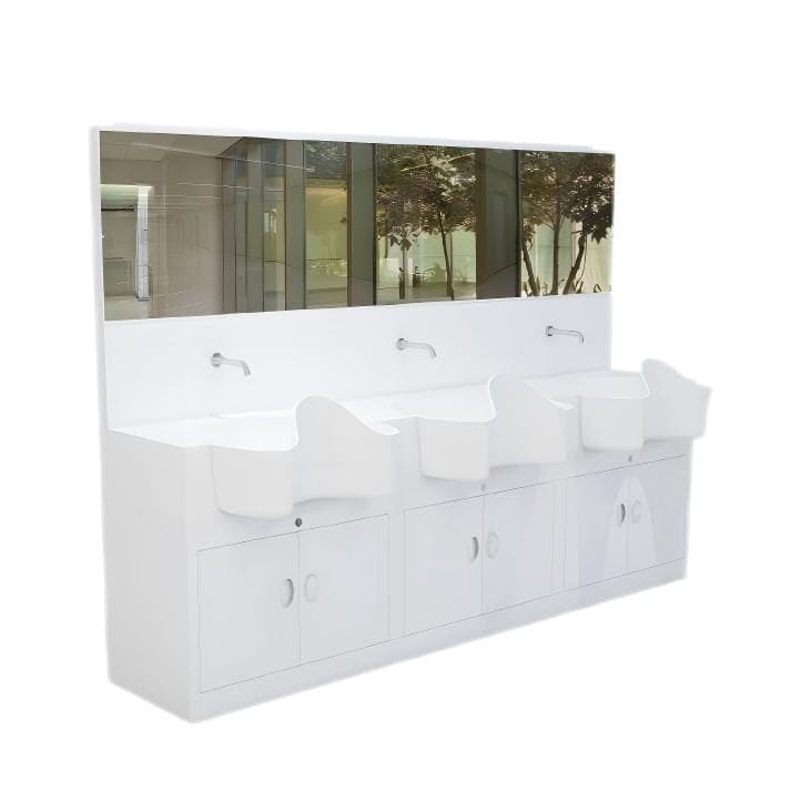 3-bay surgical sink - FY-UA01 - Jiangsu Fuyou Medical - stainless steel ...