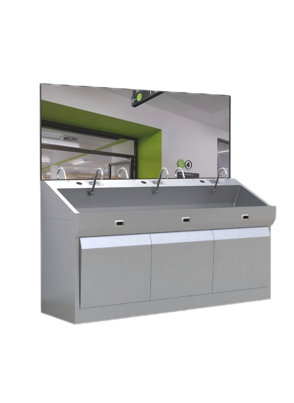 3-bay surgical sink - FY-FS01 - Jiangsu Fuyou Medical - stainless steel ...