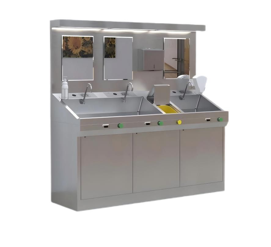 3-bay surgical sink - FY-FSEC01 - Jiangsu Fuyou Medical - stainless ...