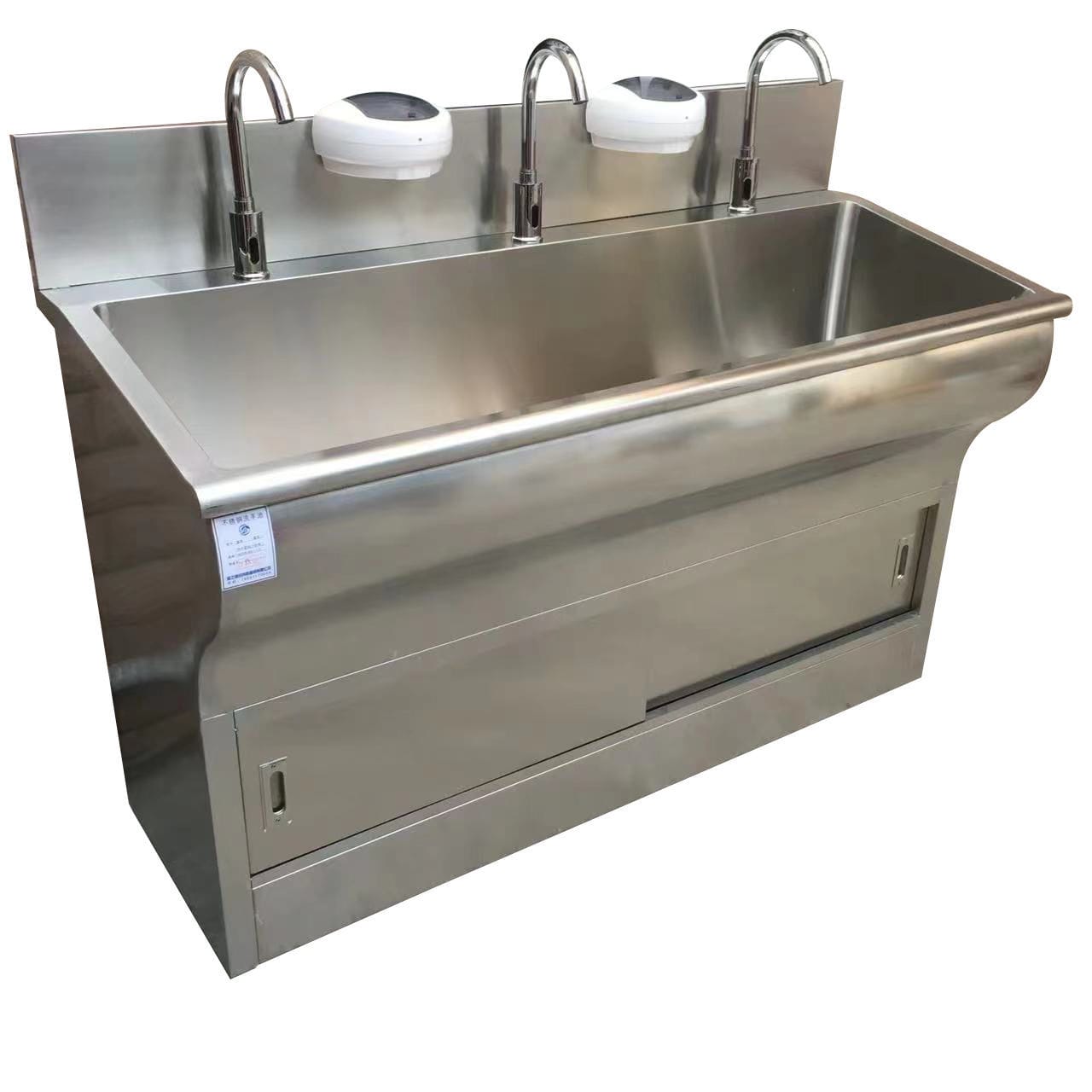 3-bay surgical sink - FY-06188 - Jiangsu Fuyou Medical - stainless steel
