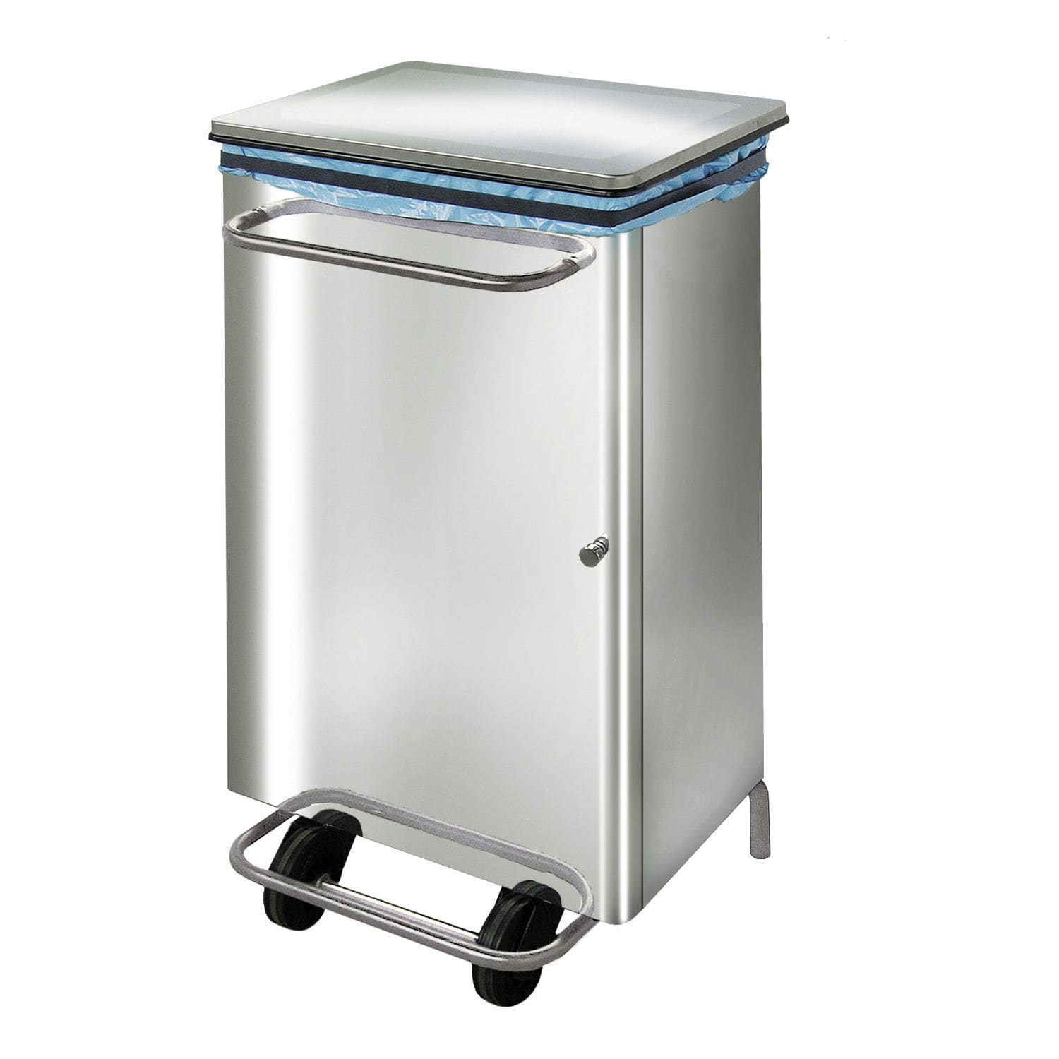 Stainless steel waste bin - CPBC - SOFINOR - on casters / foot-operated