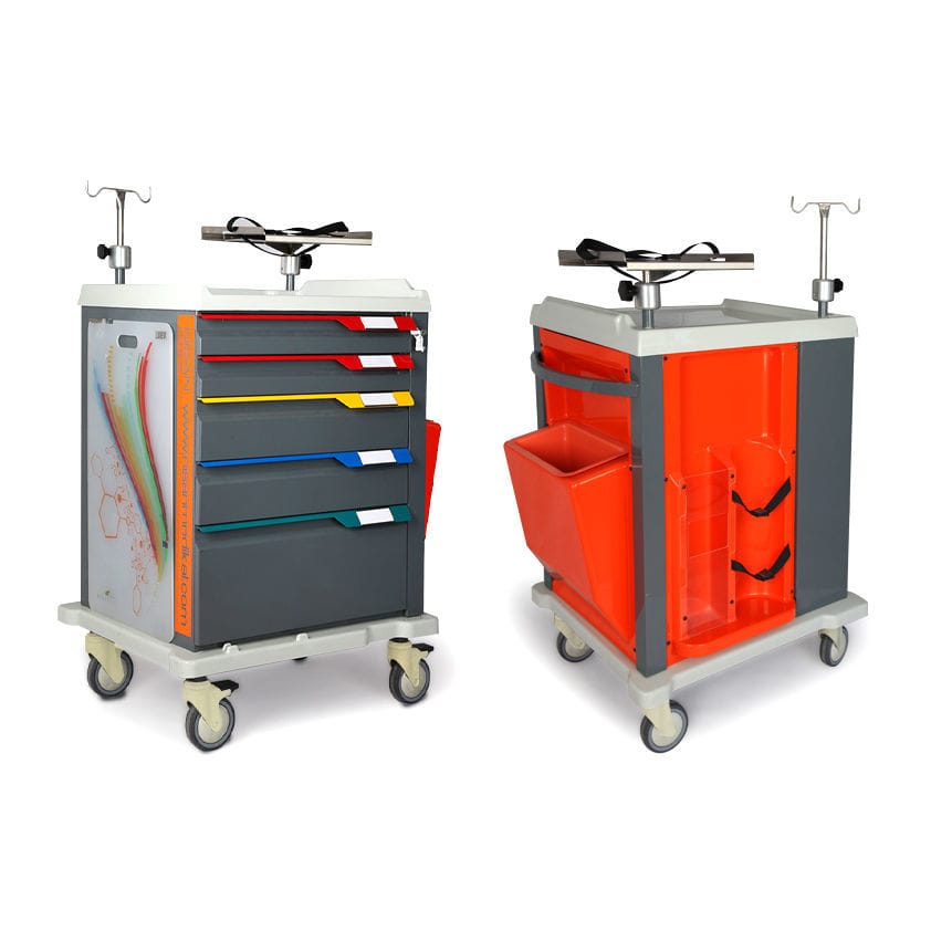 Emergency cart - W.CC.10 series - Nisan Medikal San. ve Tic. Ltd. Sti ...