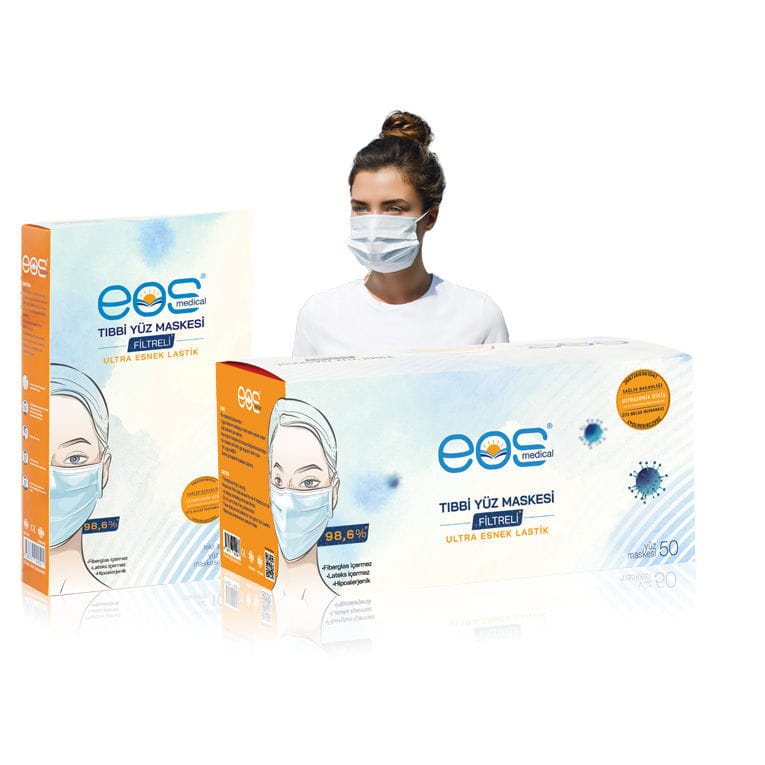 EN14683 surgical mask - EOS Medical - latex-free / fiberglass-free / adult