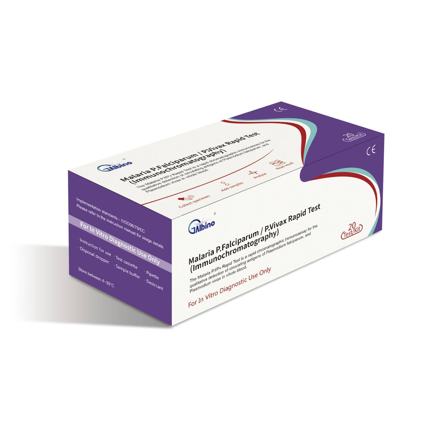 Rapid malaria test - RTK-MPP - Galbino Technology - for antigens ...