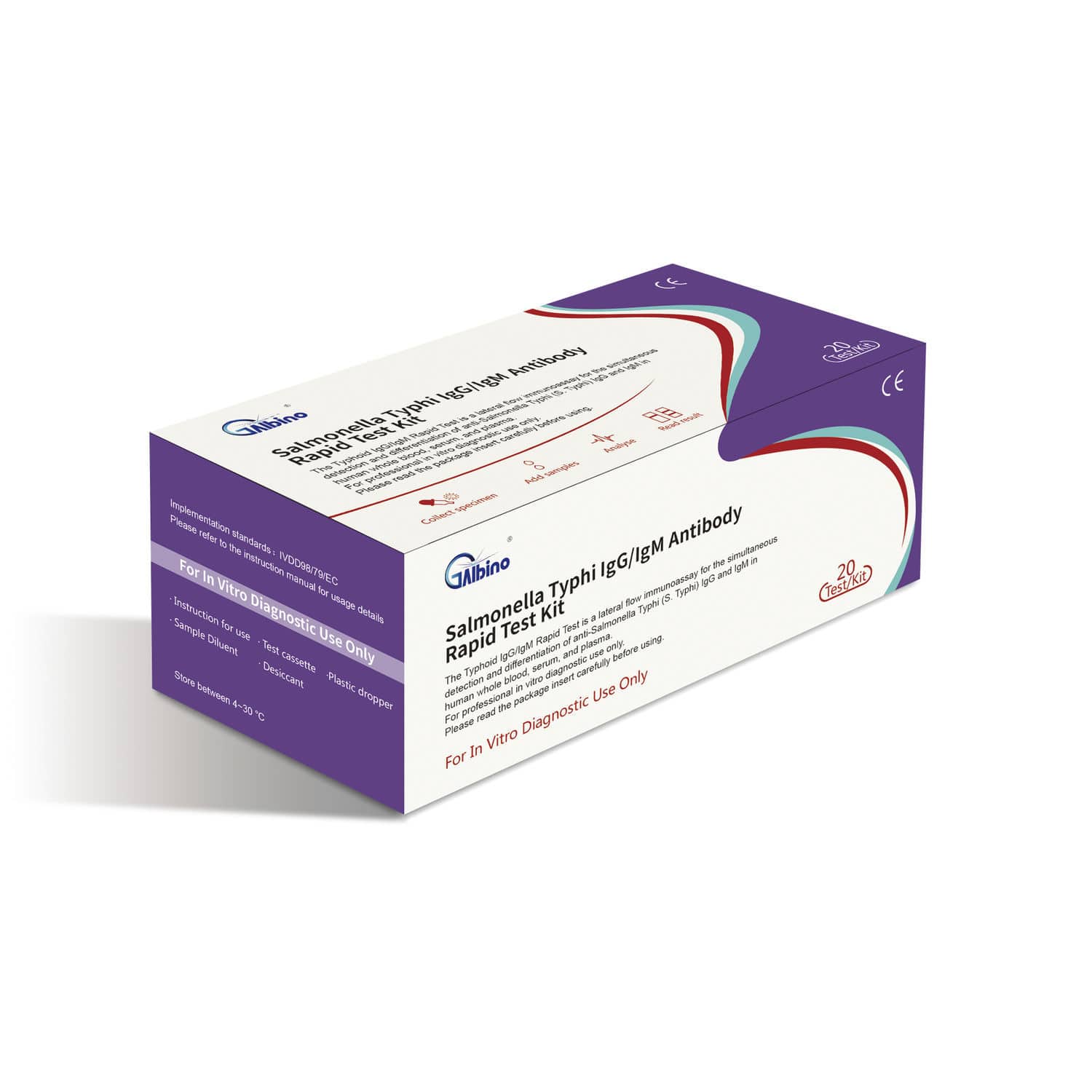 Typhoid test kit - RTK-ST - Galbino Technology - for salmonellosis ...