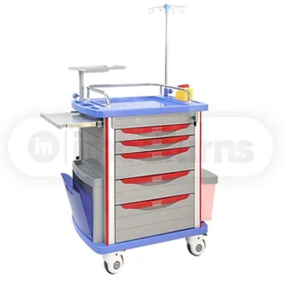 Emergency cart - ABS - imedfurns Private Limited - for defibrillator ...