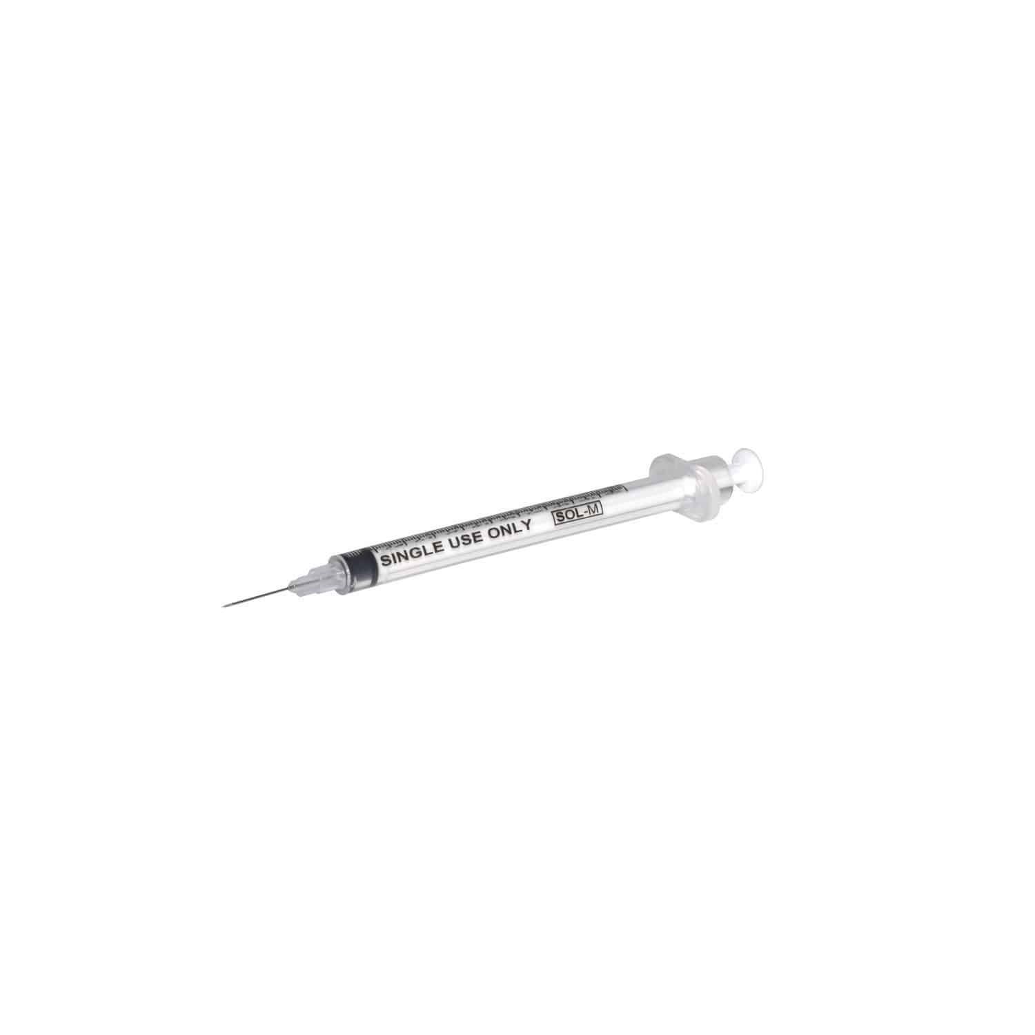 Syringe with fixed needle - SOL-M™ - SOL-Millennium - 1 ml / rubber ...