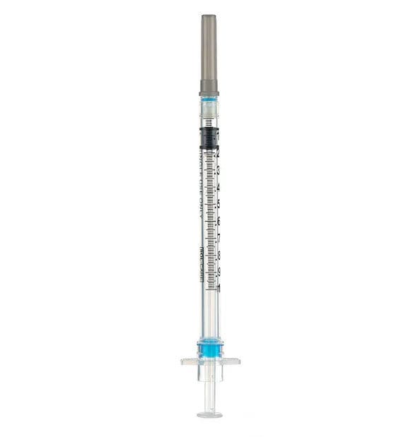 1 ml syringe - 1000 series - SOL-Millennium - safety / with fixed needle