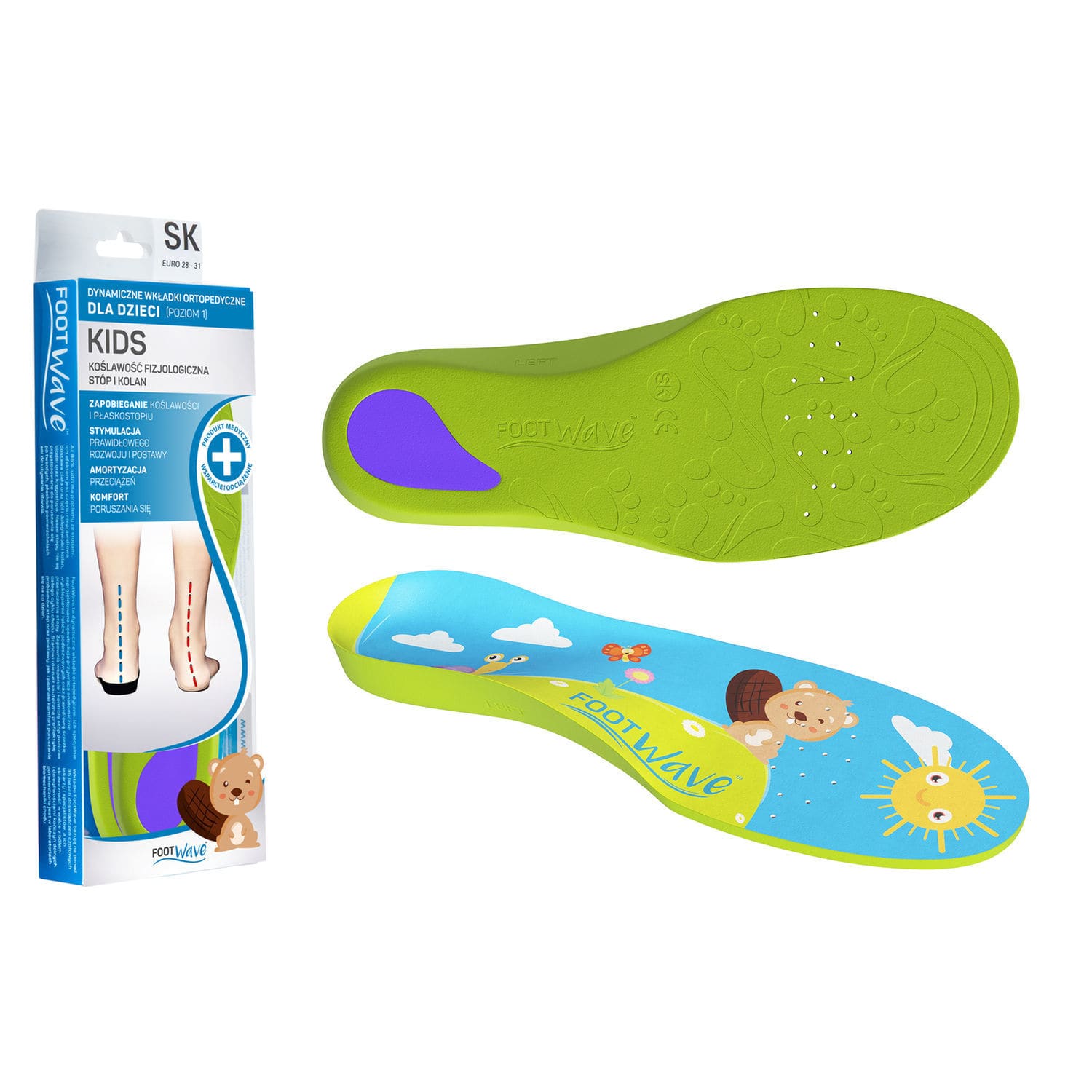 Orthopedic insole with heel pad - FootWave™ - pediatric / for flat feet ...