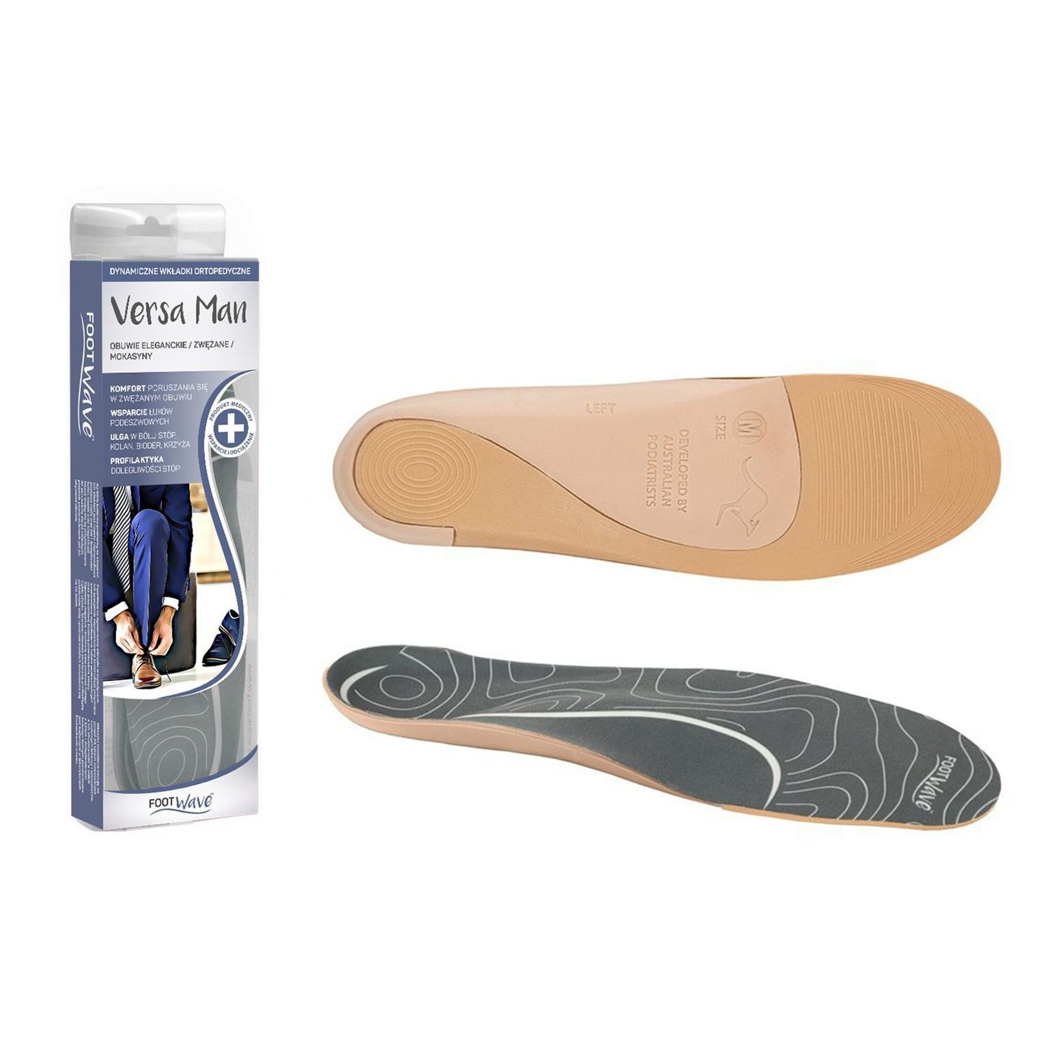 Orthopedic insole with longitudinal arch pad - VERSA MAN - FootWave ...