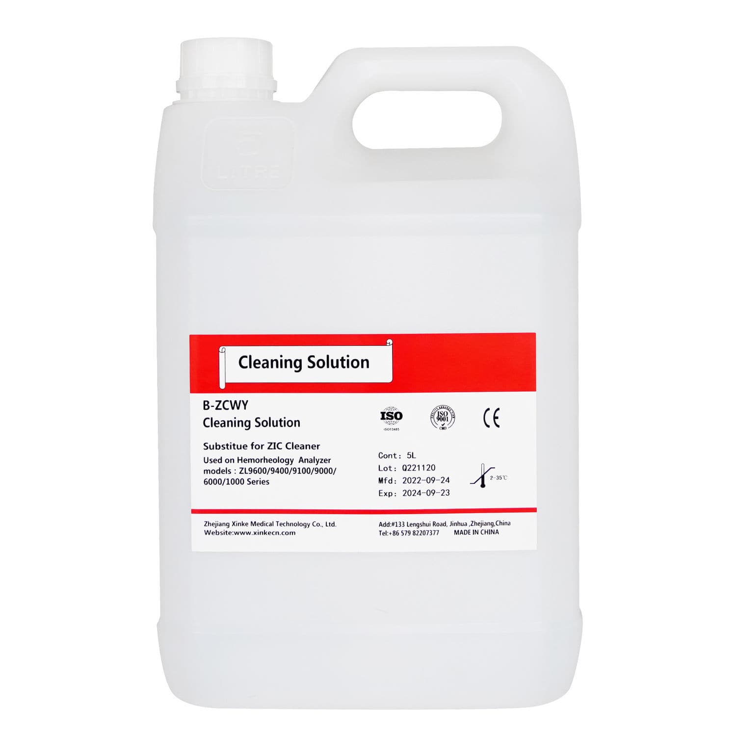 Solution reagent - ZCWY - Zhejiang Xinke Medical Technology - cleaning