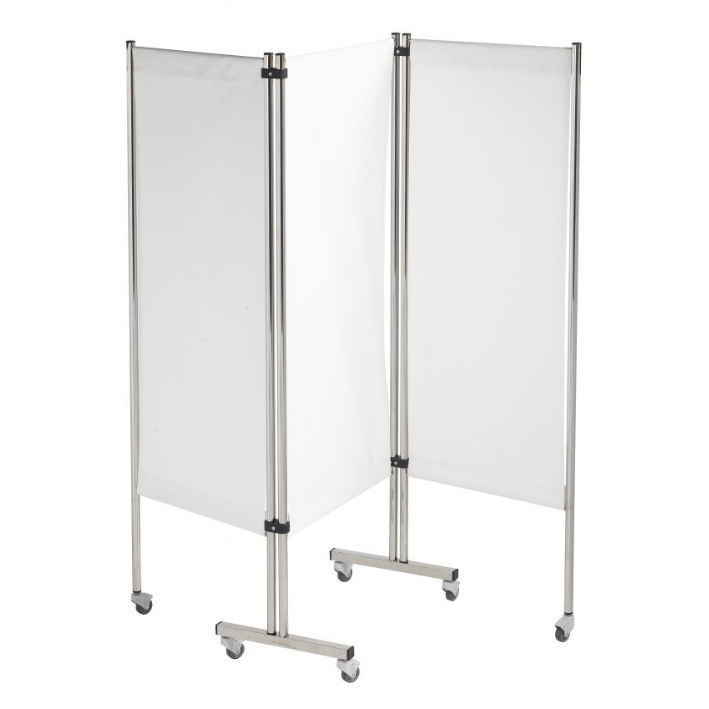Folding hospital screen - 8330 - TOURINOX - 3-panel / antibacterial ...