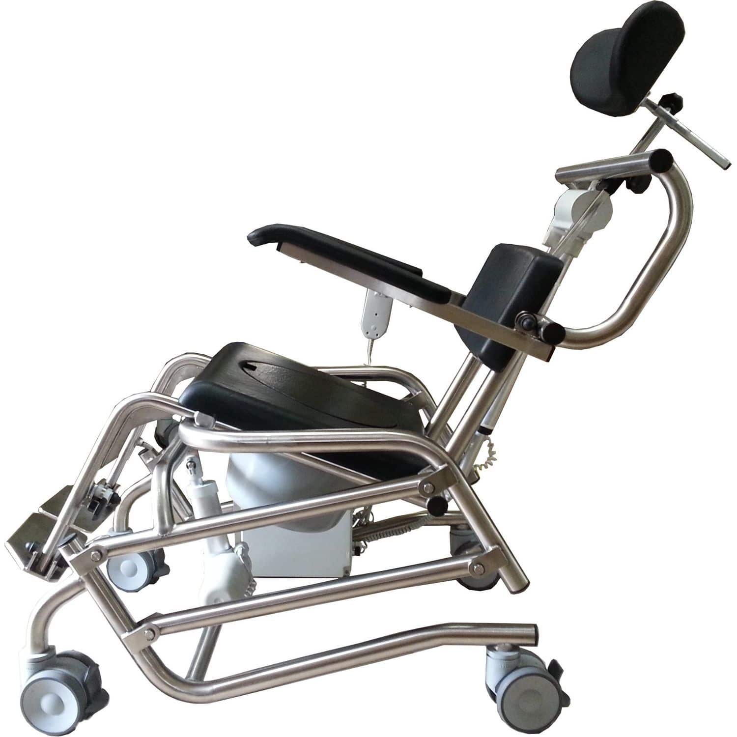 Commode transfer chair - MMC - Attris - height-adjustable