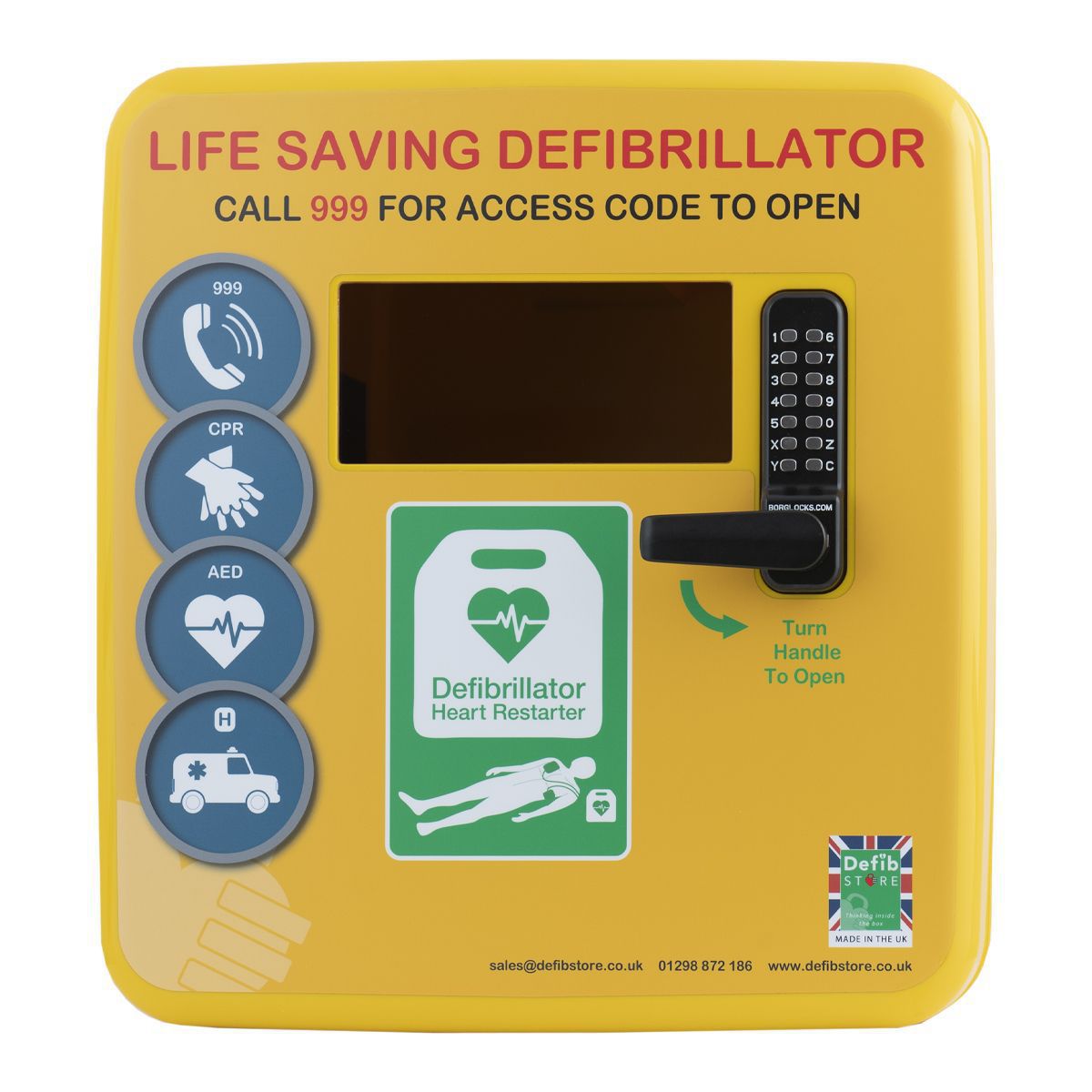 Defibrillator cabinet - 4000 - Defib Store Ltd - security / with door ...