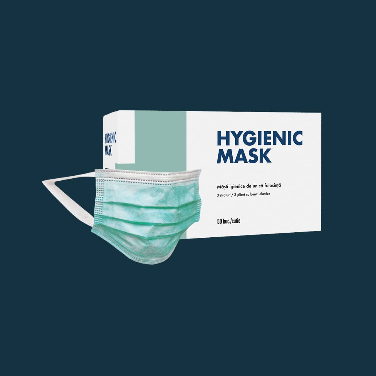 Adult surgical mask - Dr.Albert® - Techtex Ltd Romania - box of 50 / green / disposable