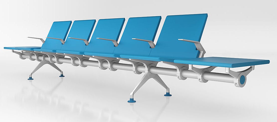 Waiting room beam chair - WAVE - IMAT - with armrests / with table ...