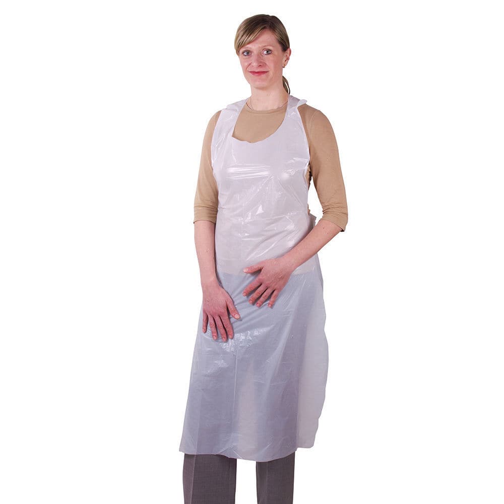 Unisex medical apron - 5001 - Unigloves - polyethylene / waterproof / white