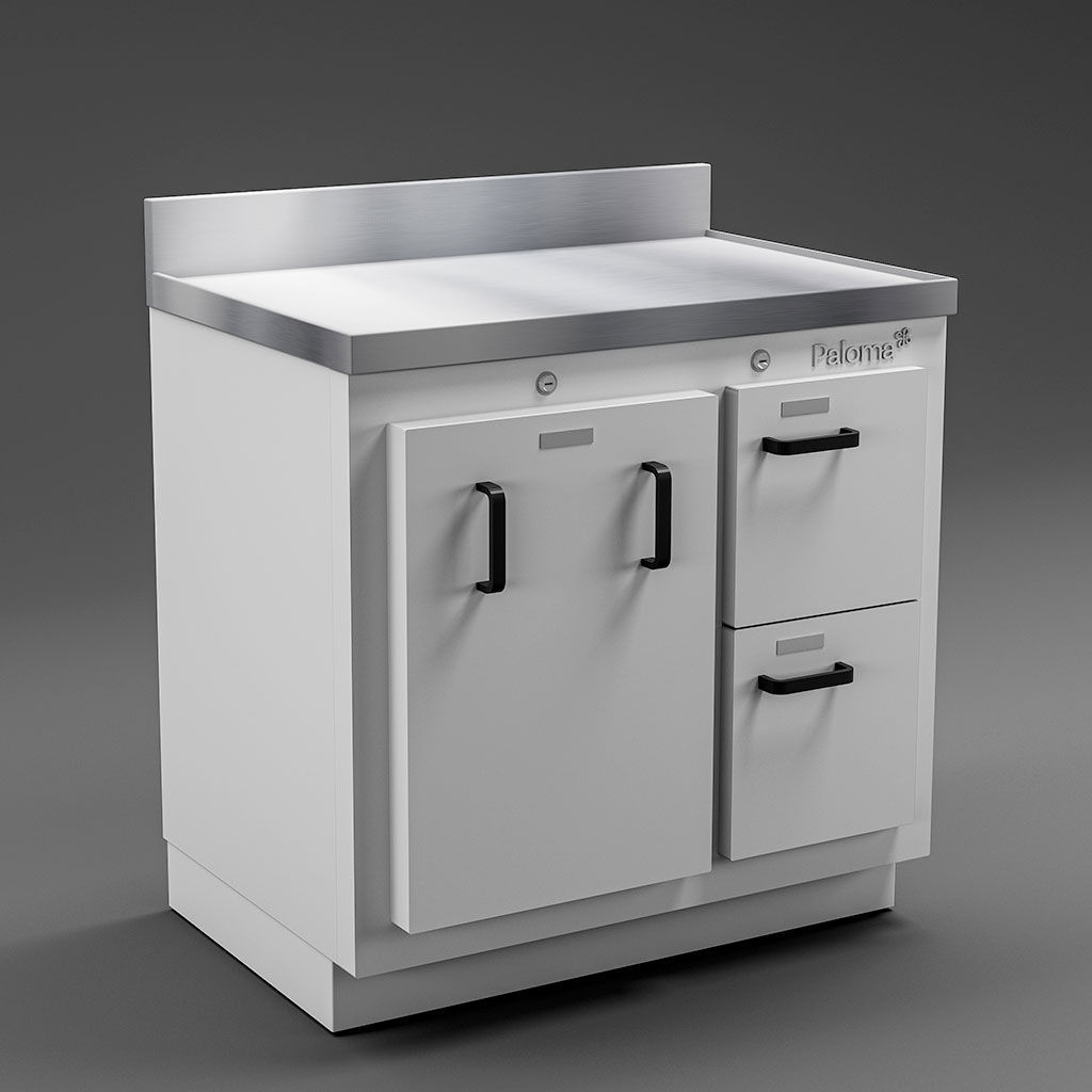 Nuclear laboratory cabinet - GSC-324-06 - PALOMA - with door / white