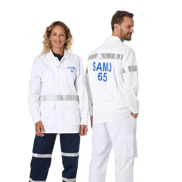 Unisex paramedic jacket - TURIN 21 - Bastié - white / blue / green