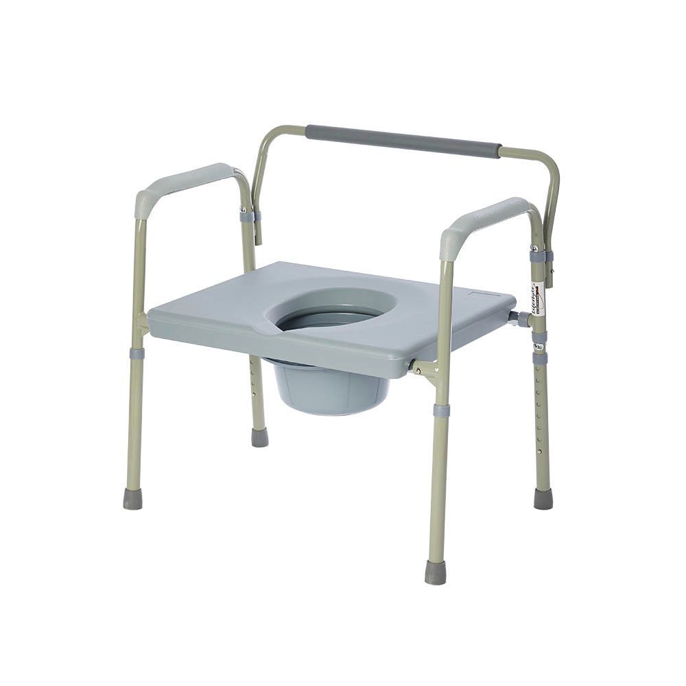 Bariatric commode chair - B3600F - Rhythm Healthcare - with armrests / height-adjustable