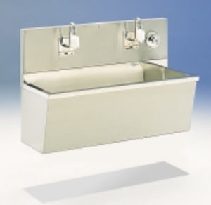 2-station surgical sink - VINCAL - stainless steel