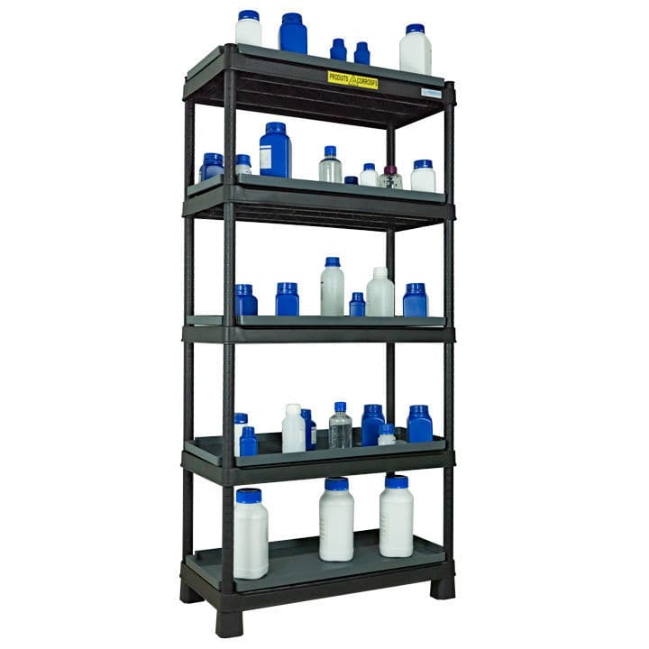 5-shelf shelving unit - RRP2 - Ecosafe - for container storage