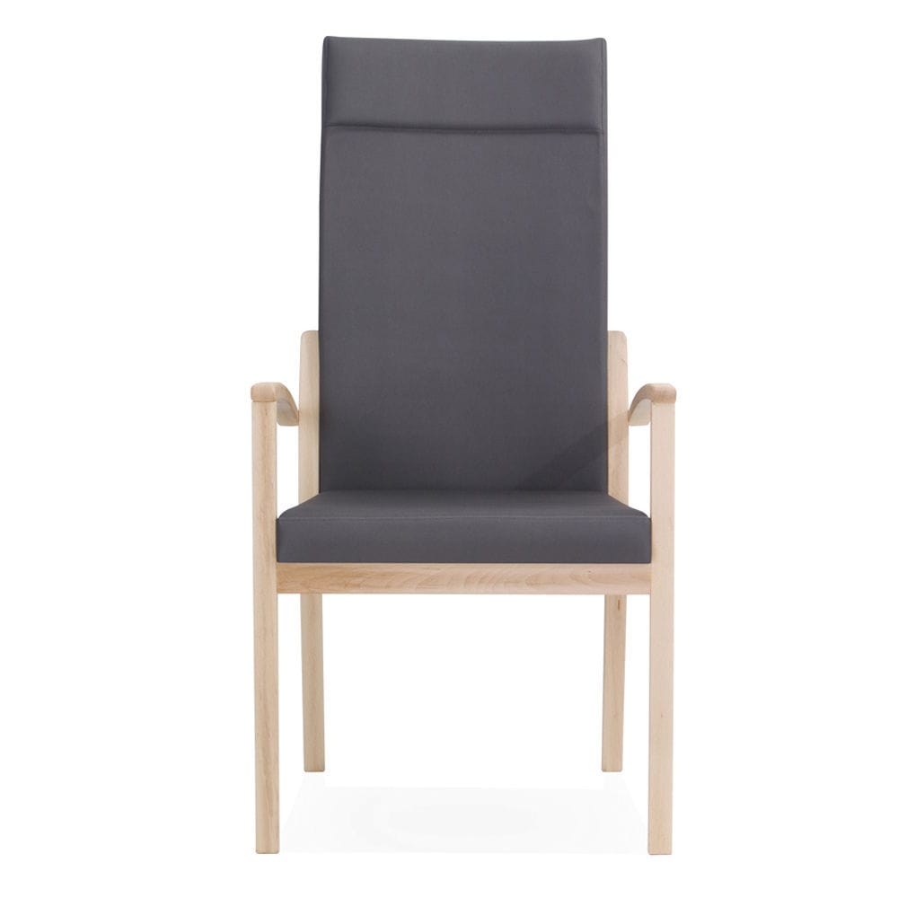 Waiting room chair - ARI0003MB - SENIORCARE - with armrests / with high ...