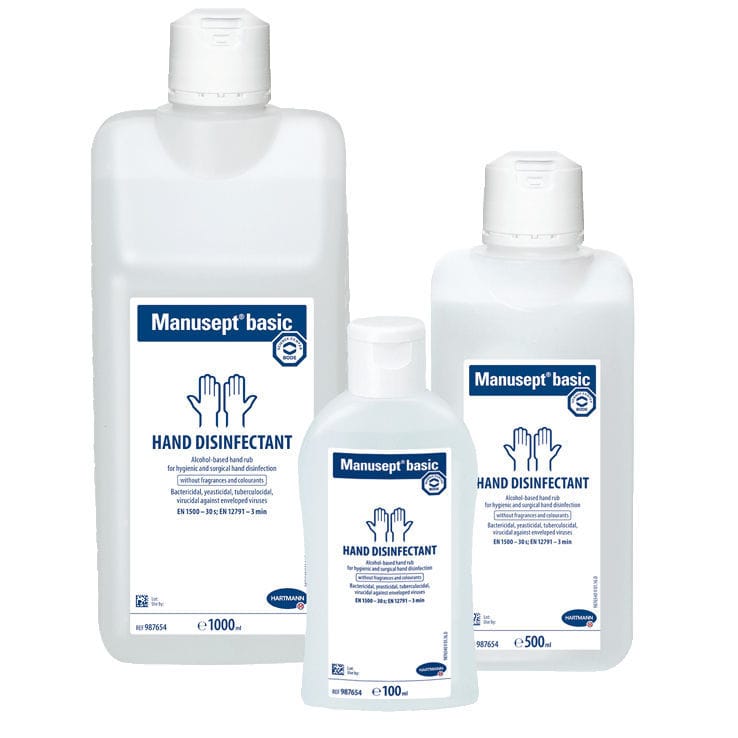 500 mL hand sanitizer - Manusept® basic - BODE Chemie - 1000 mL / 100 ml