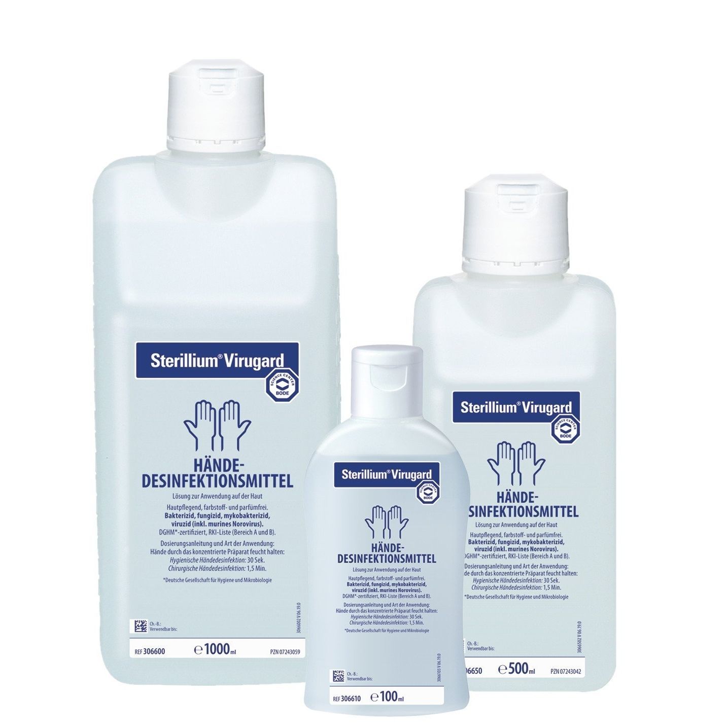 500 mL hand sanitizer - Sterillium® Virugard® - BODE Chemie - 1000 mL ...