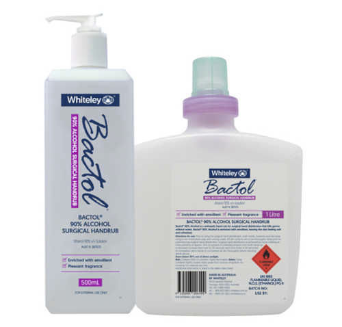 90% hand sanitizer - Bactol® - Whiteley - 1000 mL / 500 mL