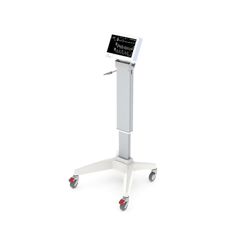 Medical cart - Mediroll LTD - with monitor support / height-adjustable