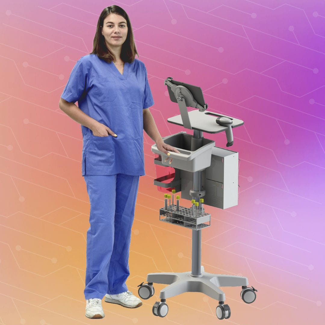 Medical trolley - Phlebotomy roll stand - Mediroll LTD - laboratory ...