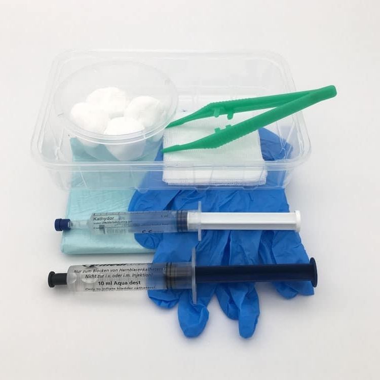 Catheter insertion medical kit - 340317-1 - Fuhrmann - with glove
