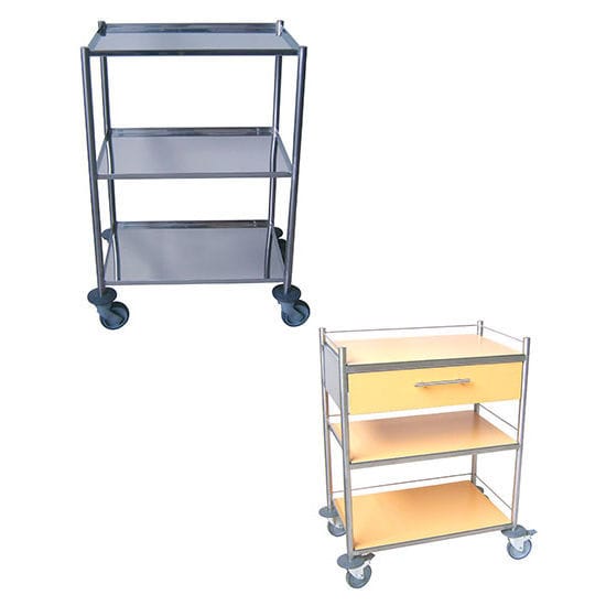Medical trolley - ALTGI263SBR4 - Altermedical - stainless steel / with ...