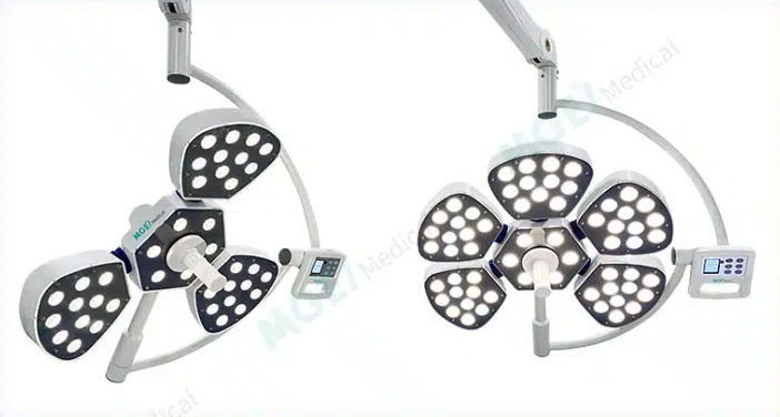 Ceiling-mounted surgical light - MGE-SL3 - Medige International Industries - LED / halogen / 2-arm
