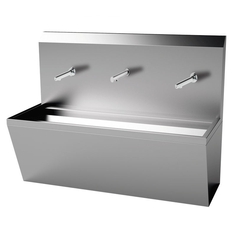 2-station surgical sink - OR-L157 - LASA - stainless steel / infrared ...