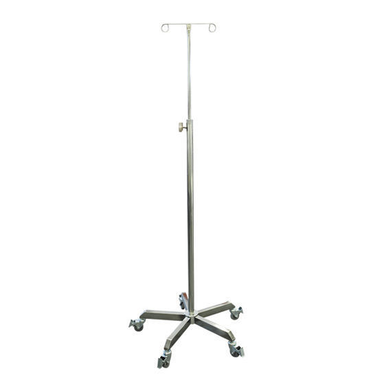 IV stand on casters - IVP2H - Pacific Medical - 2-hook / stainless steel